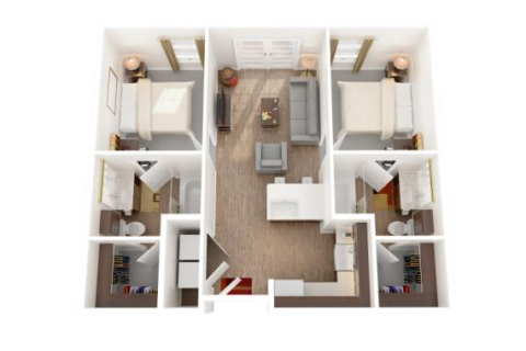 University of Houston Student Apartments | Floor Plans